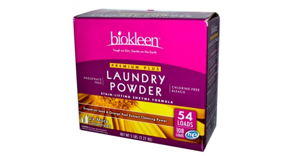 Biokleen Laundry Powder Premium Plus Stain - Lifting Enzyme Formula 5 lbs
